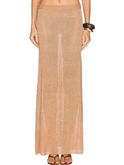 L'academie Sivan Knit Maxi Skirt - Copper