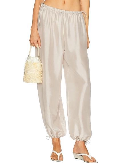 ST. AGNI Silk Adjustable Balloon Pant - Soft Ash