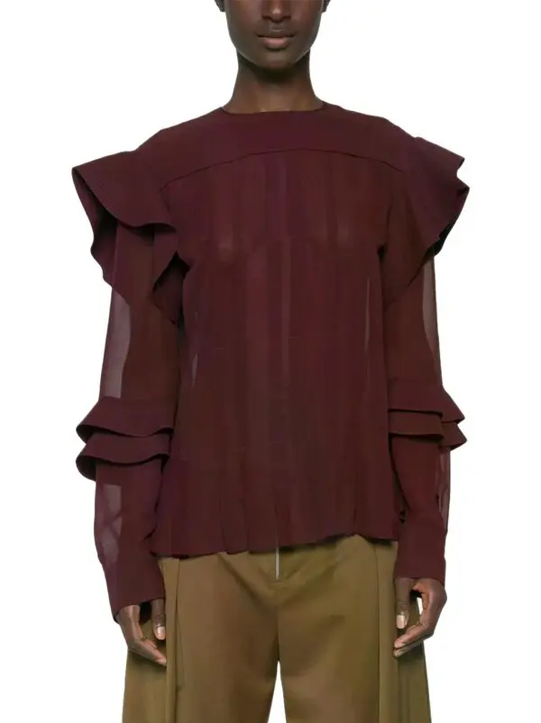 LANVIN Long-sleeves Blouse - Red