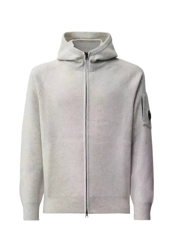 C.P. COMPANY Lens-detail Zip-up Hoodie - Grey
