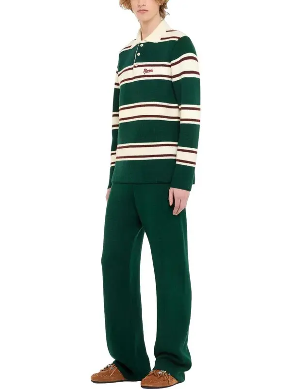 Alanui Striped Polo Shirt - Green