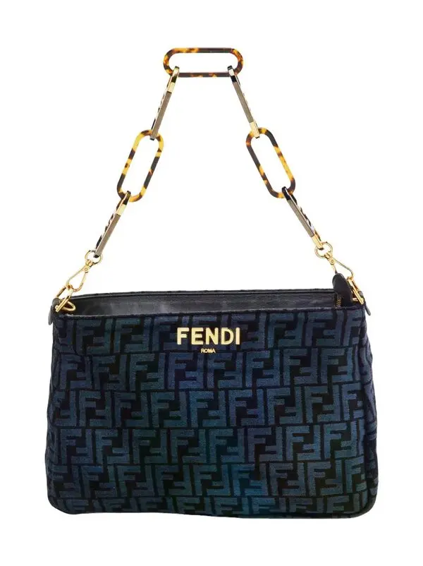 Fendi O'lock Zucca Shoulder Bag - Blue
