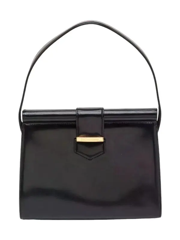 Saint Laurent Logo Plaque Tote Bag - Black