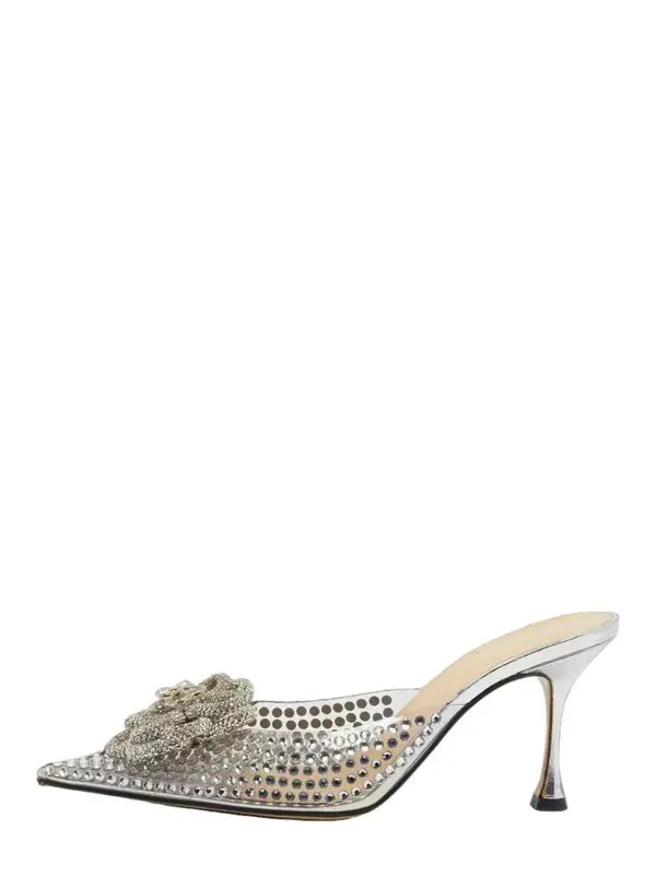 Mach & Mach Carrie Crystal-embellished Mules - Silver