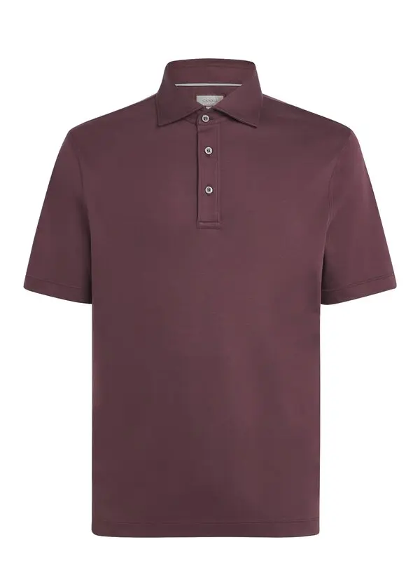 Canali Cotton Polo Shirt - Red