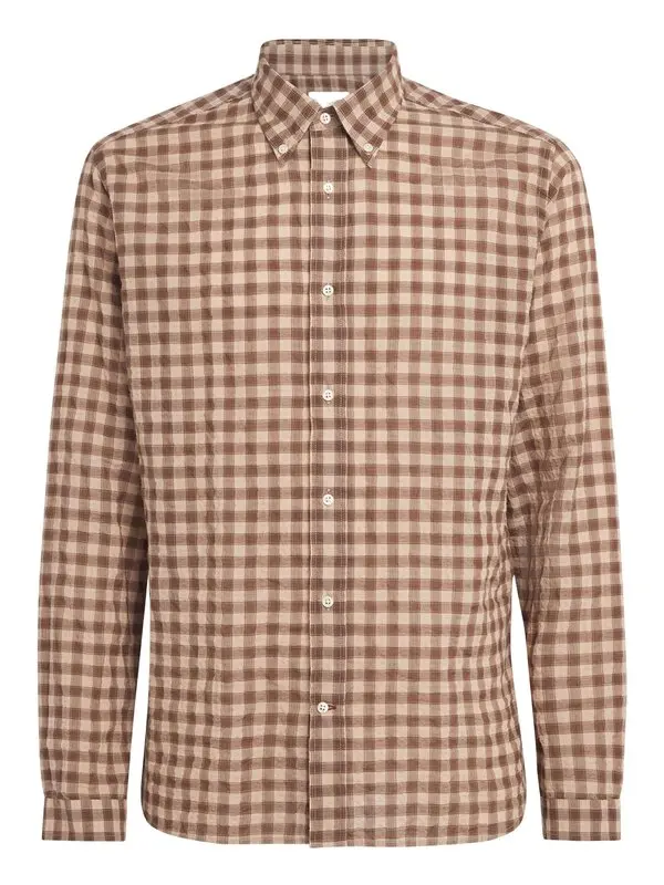Oliver Peoples Check Brook Shirt - Brown