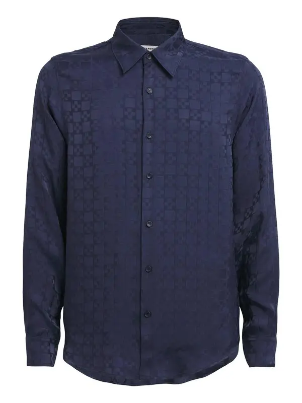 Sandro Jacquard Square Cross Shirt - Blue