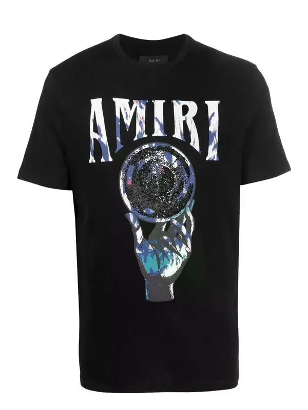 Amiri Crystal Ball Cotton T-shirt - Black