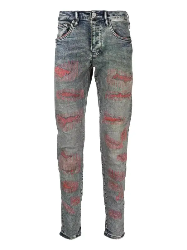 PURPLE BRAND Distressed Slim-fit Jeans - Blue