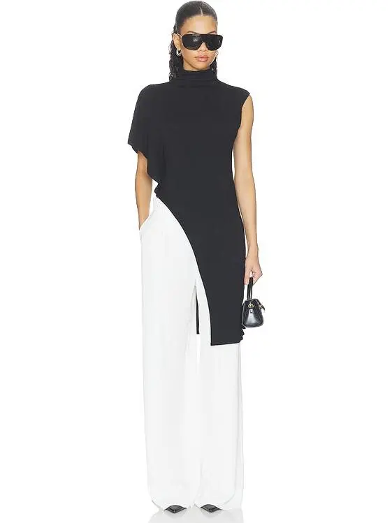 ALL THE WAYS Anika Asymmetrical Top - Black