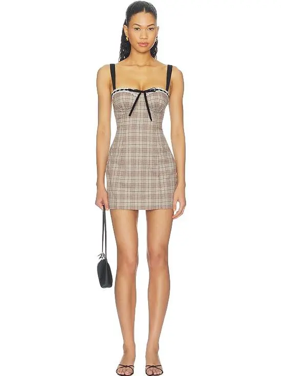 MORE TO COME Flora Mini Dress - Brown