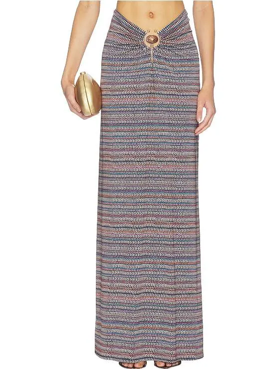 AFRM Carr Shiny Knit Skirt In . Also - Multi