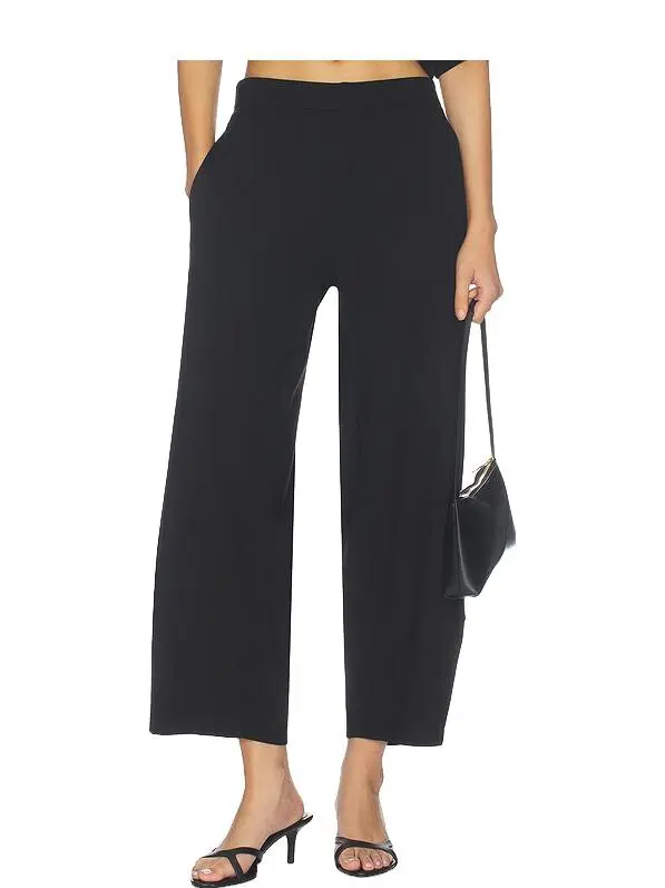 RIPLEY RADER Ponte Knit Barrel Pant - Black