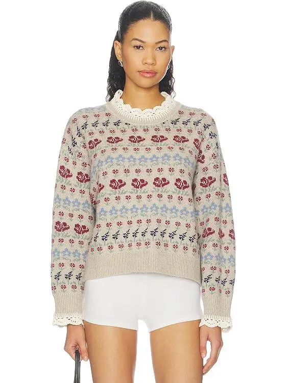 Sea Preston Knit Crew Neck Sweater In . Also - Beige