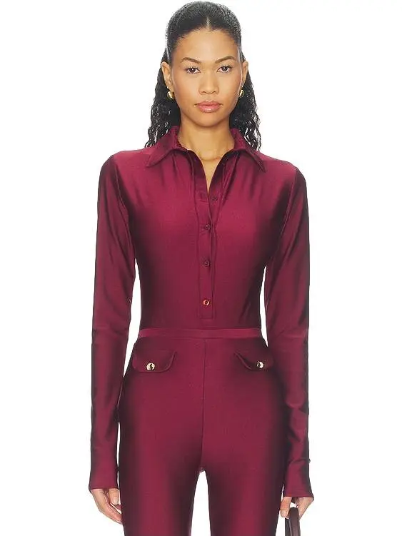 SHANI SHEMER Ash Bodysuit In . Also - Wine