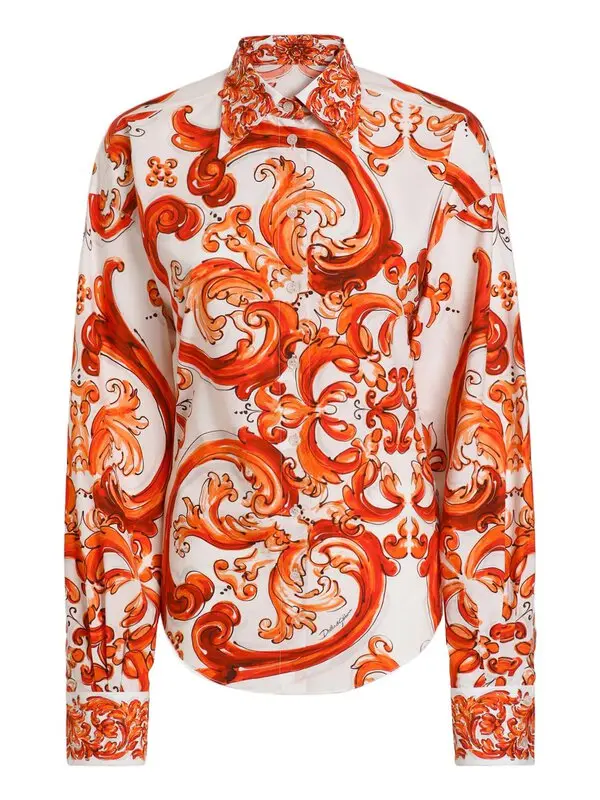 Dolce & Gabbana Majolica-print Poplin Shirt - Multicolor