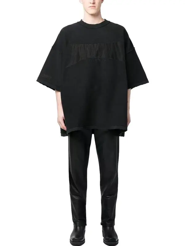 Vetements Oversized Appliqué Logo Sweatshirt - Black