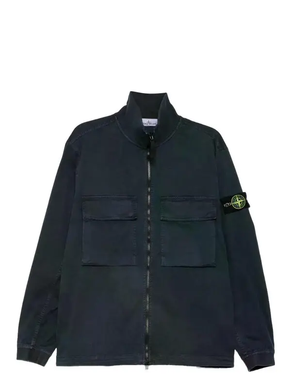 Stone Island Logo-patch Jacket - Blue