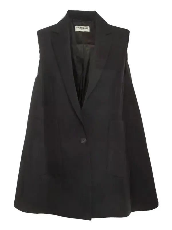 Balenciaga 2014 Bell-shaped Blazer Vest - Black