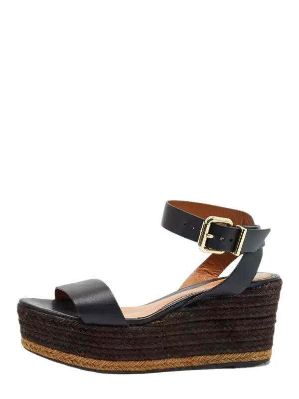 Fendi Wedge Espadrilles - Black