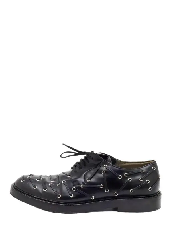 Dior Eyelet-detail Lace-up Derby Shoes - Black