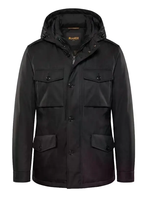 MOORER Isac Hooded Jacket - Black