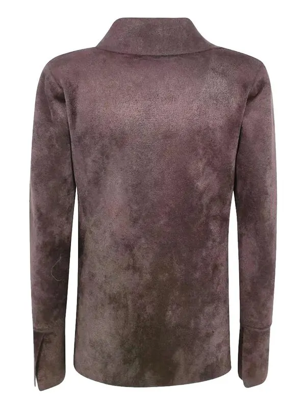 D.exterior Suede-effect Button-up Jacket - Brown