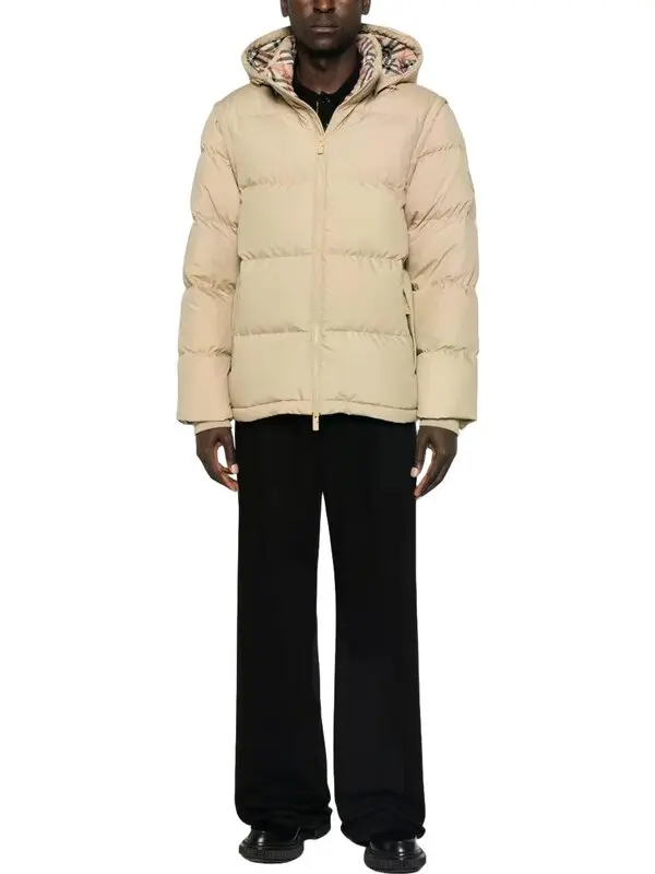 Burberry Bideford Check-lining Hooded Jacket - Neutrals