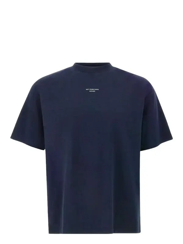 Drole De Monsieur Slogan Classique T-shirt - Blue