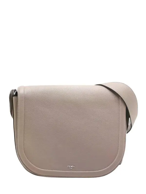 Fendi Chiodo Leather Crossbody Bag - Grey