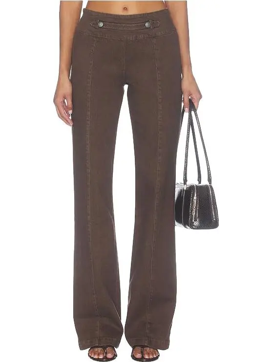 Amanda Uprichard Regency Pant - Chocolate