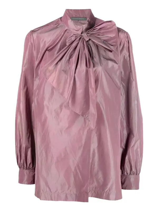 Alberta Ferretti Bow Detail Blouse - Pink