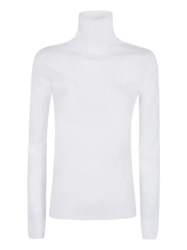 D.exterior Roll-neck Sweater - White