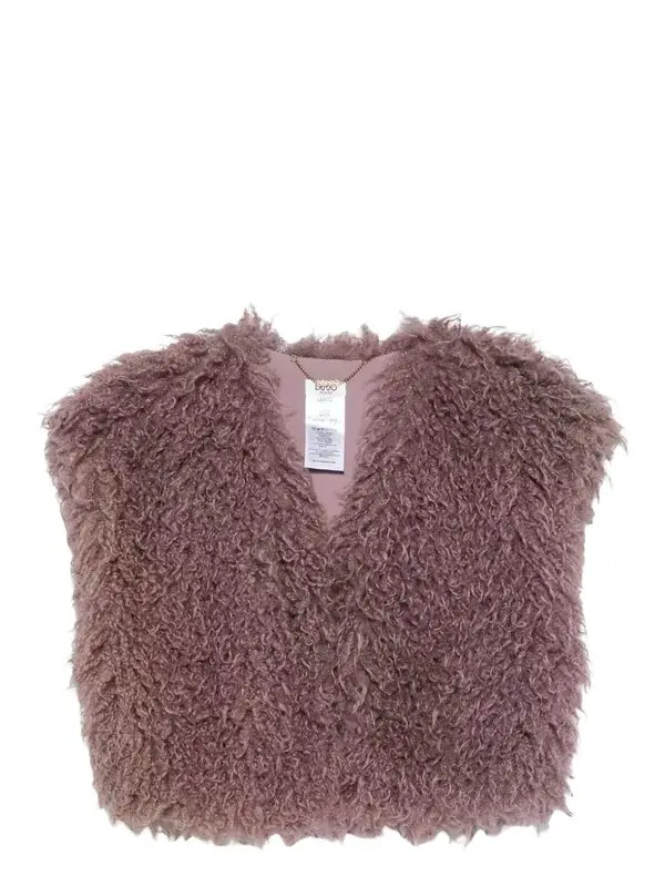Liu Jo Faux-fur Sleeveless Jacket - Purple