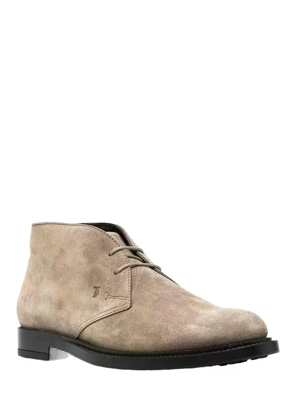 TOD'S Suede Lace-up Desert Boots - Neutrals