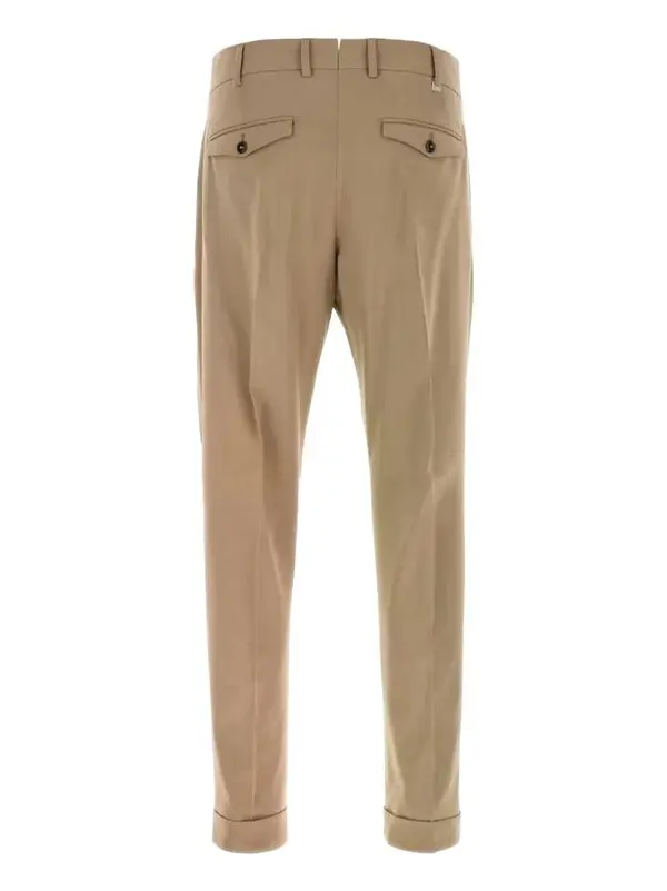 PT TORINO Pleated Turned-up Trousers - Neutrals