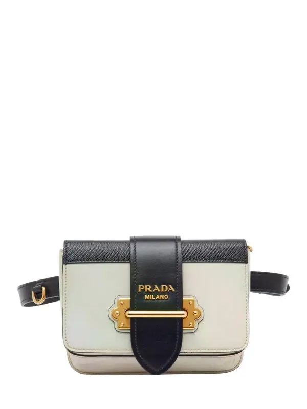 Prada Cahier Logo-detail Belt Bag - Neutrals
