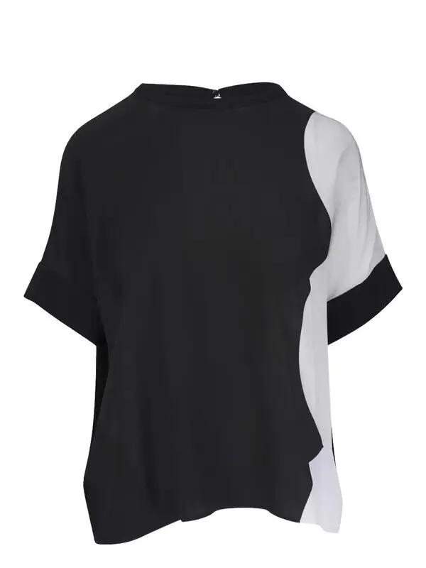 Akris Two-tone Blouse - Black