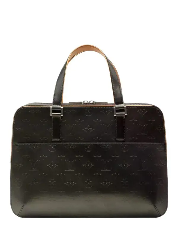 LOUIS VUITTON Monogram Mat Malden Business Bag - Grey