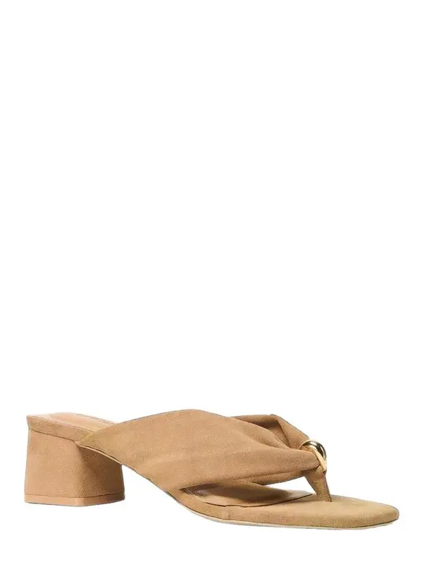 Simkhai Stella Ring-detail Suede Sandals - Neutrals