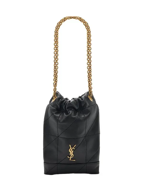 Saint Laurent Jamie Mini Quilted Leather Pouch - Black