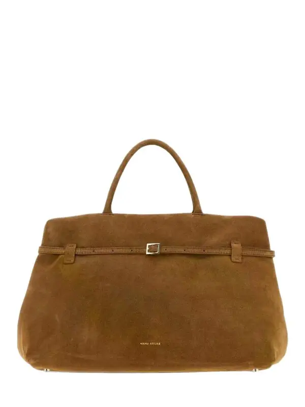 Manu Atelier Le Cambon 40 Suede Handbag - Brown