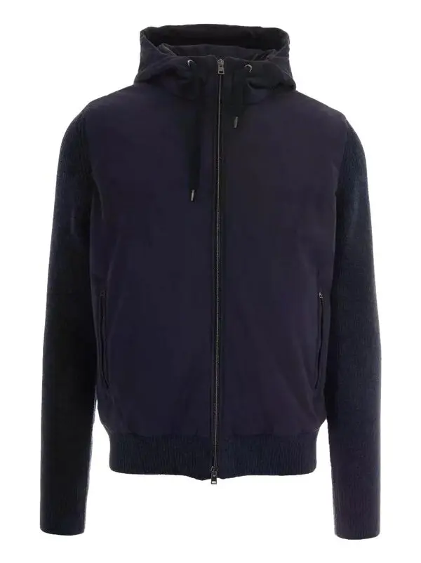Herno Hooded Panelled Hooded Jacket - Blue