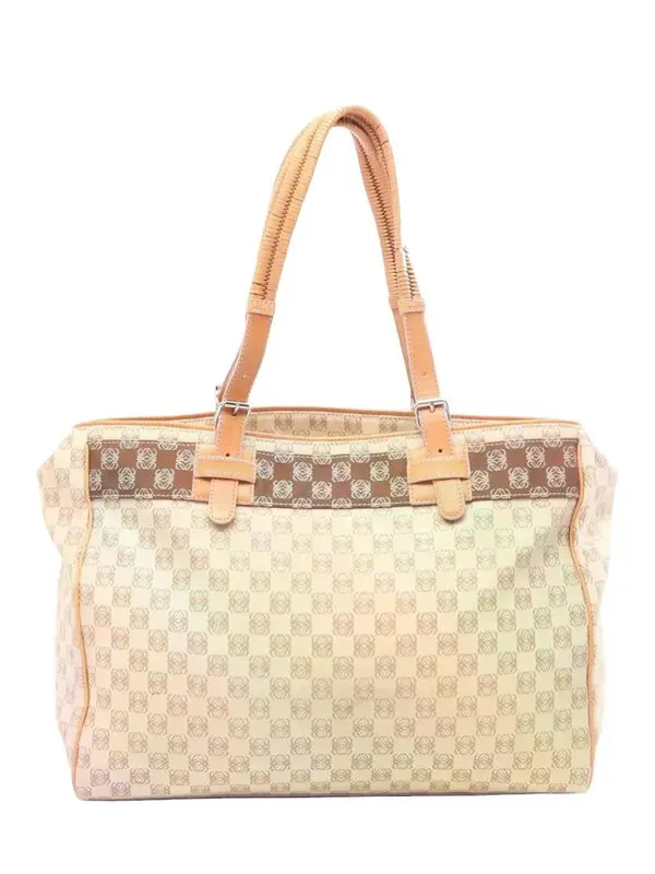 Loewe 2000s Anagram Tote Bag - Neutrals
