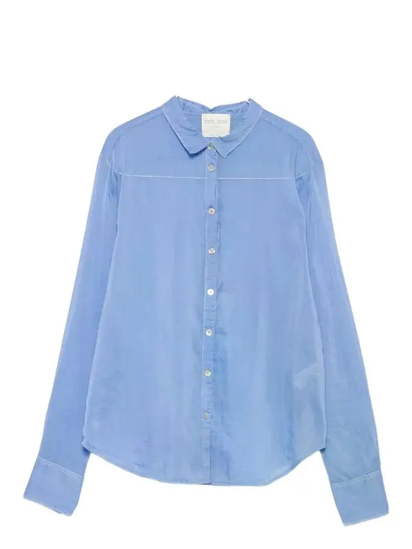 FORTE_FORTE Button-up Long-sleeve Shirt - Blue
