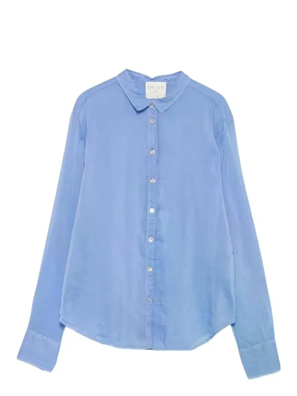 FORTE_FORTE Button-up Long-sleeve Shirt - Blue