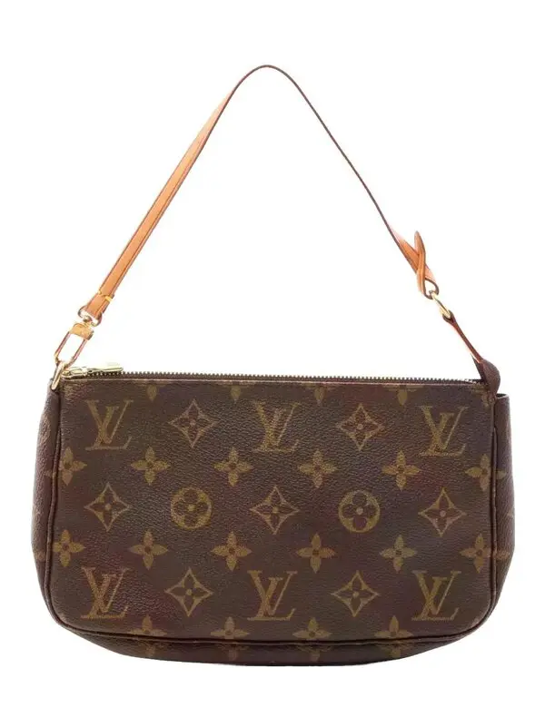 LOUIS VUITTON 2001 Pochette Accessoires Monogram Tote Bag - Brown