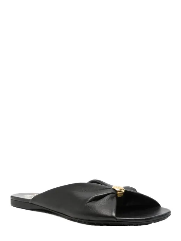 Loewe Pebble Leather Sandals - Black