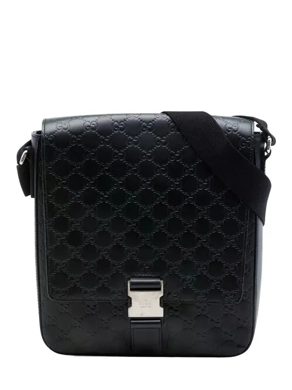 Gucci Ssima Flap Messenger Bag - Black