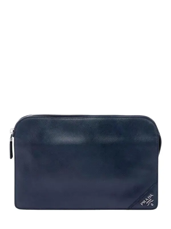 Prada Saffiano Clutch Bag - Blue